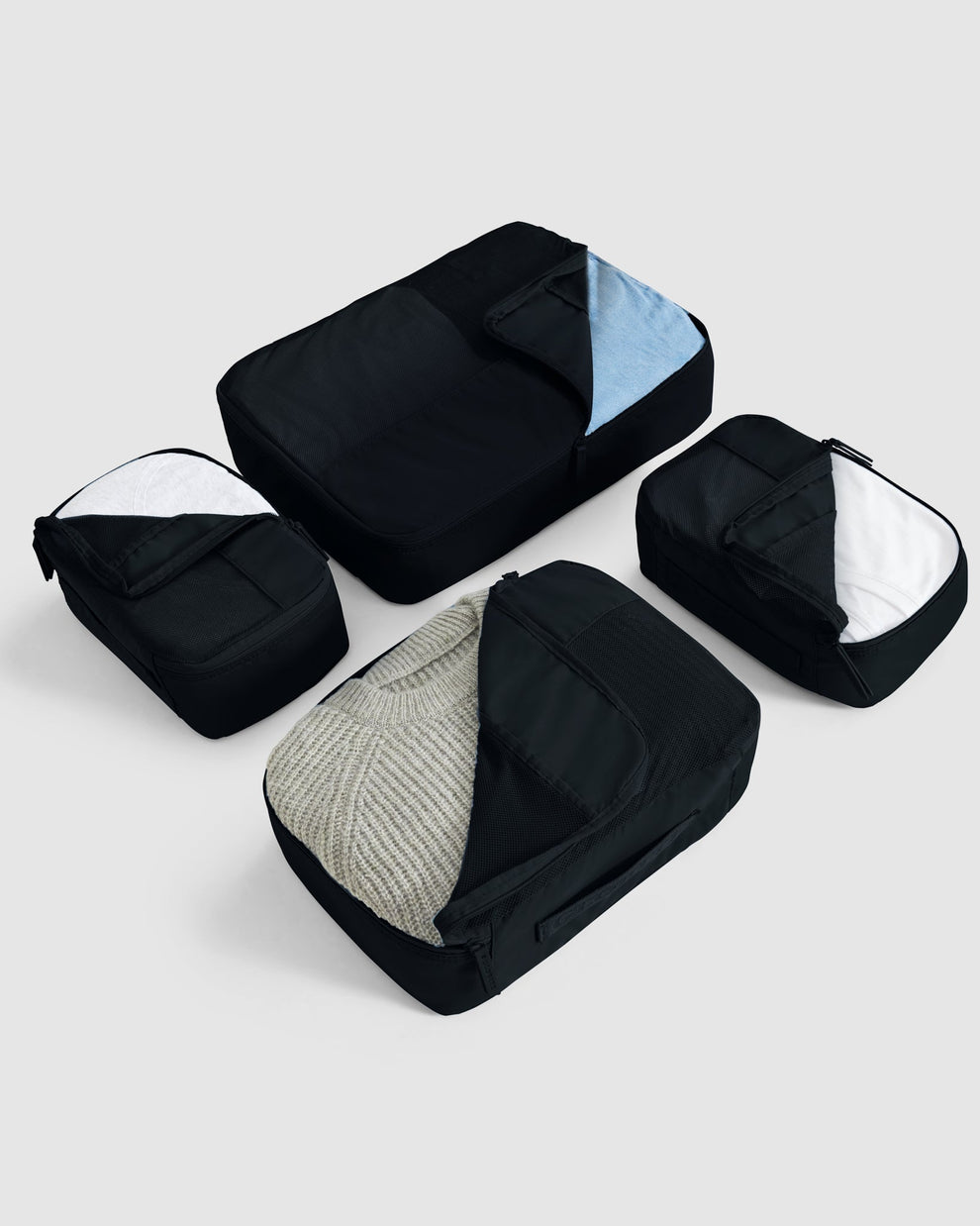 4 Pc Packing Cube Set - Nero Black