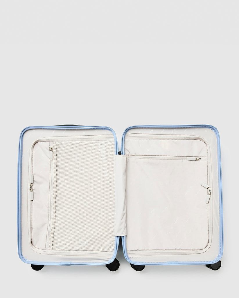 Light Blue Hard Carry On Suitcase | Free Shipping – Globite