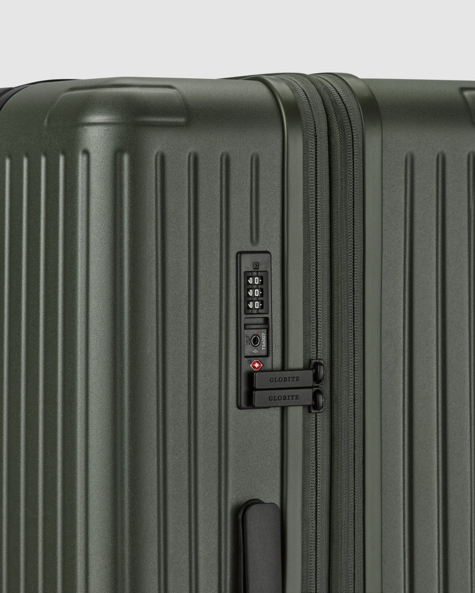 Expandable Large Check In Suitcase - Olivine Green – Globite